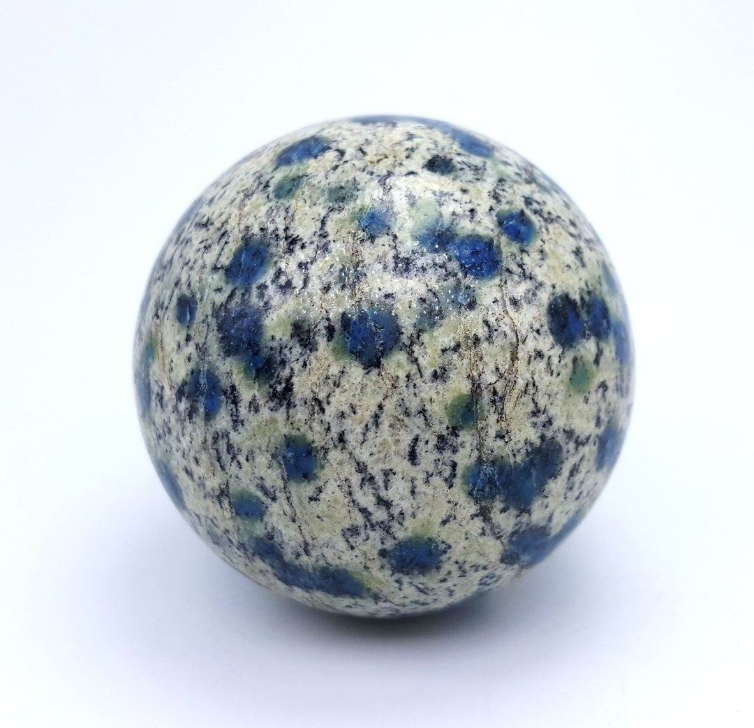 Gorgeous 57 Mm K2 Japer Sphere With Full Blue Dots - Etsy