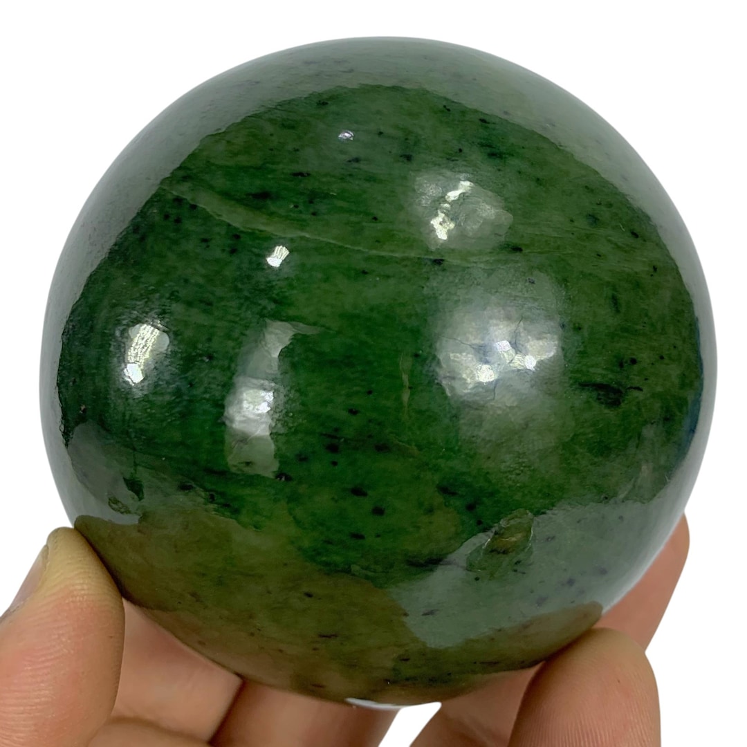 980 Grams Beautiful Green Nephrite Jade Sphere, Nephrite Jade Sphere ...