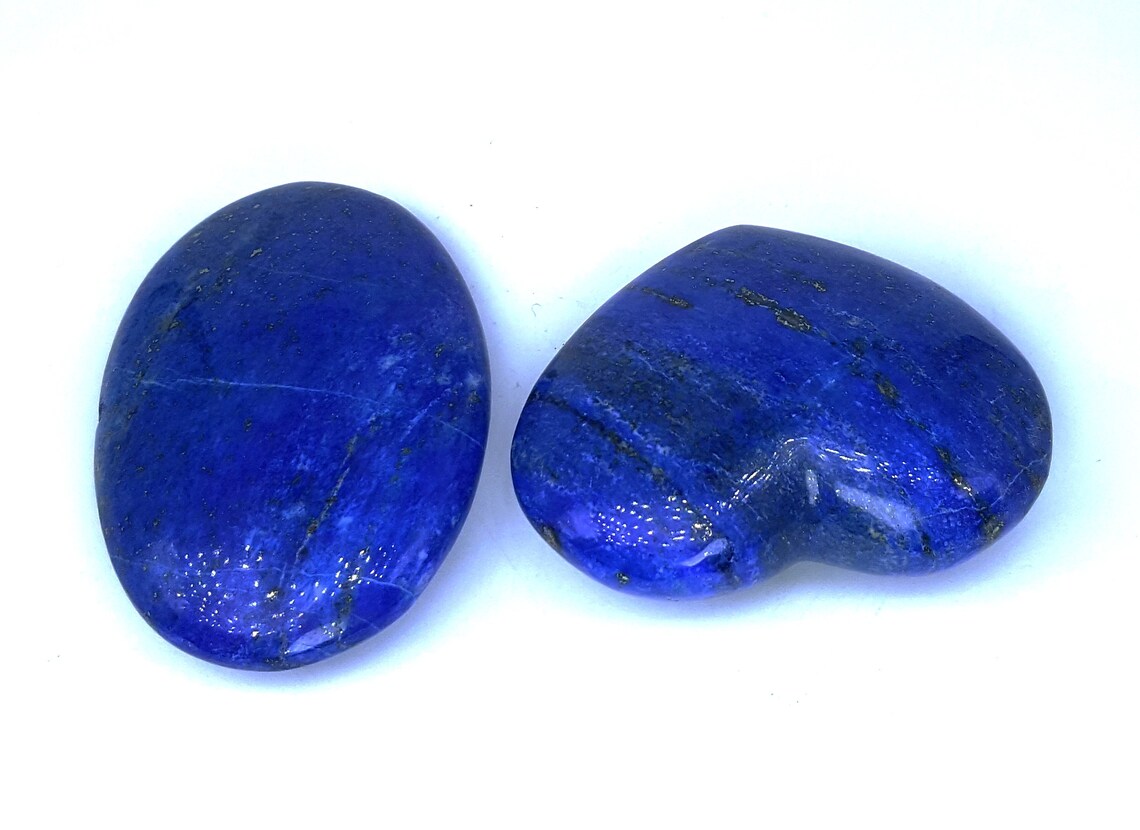 Best Grade Lapis Lazuli Natural Blue Color Hearts and Palm 62 | Etsy