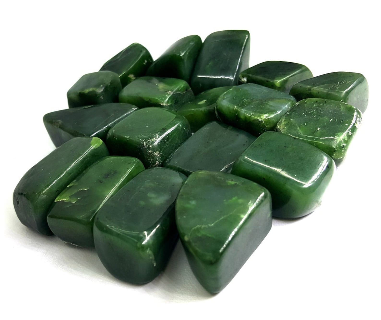 530 Grams Beautiful Nephrite Jade Green Colour Tumbles Hand - Etsy