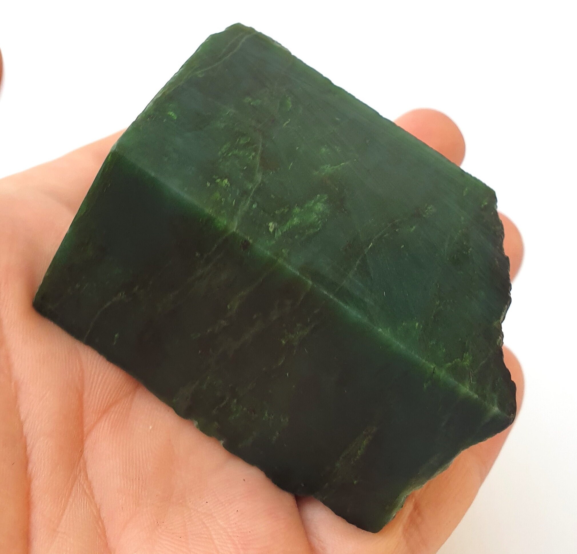 245 Grams Green Color Nephrite Jade Cube Piece - Etsy