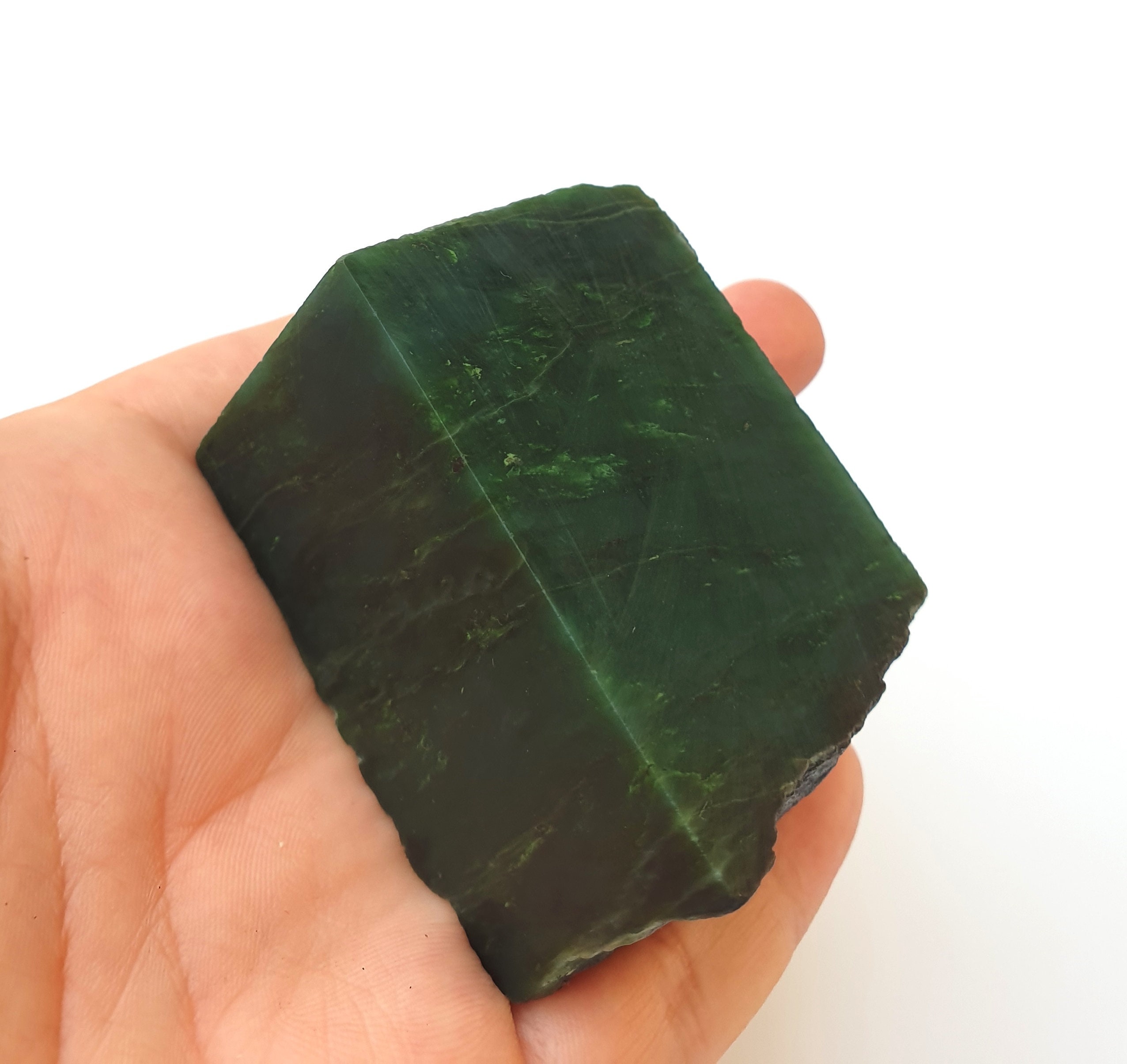 245 Grams Green Color Nephrite Jade Cube Piece - Etsy