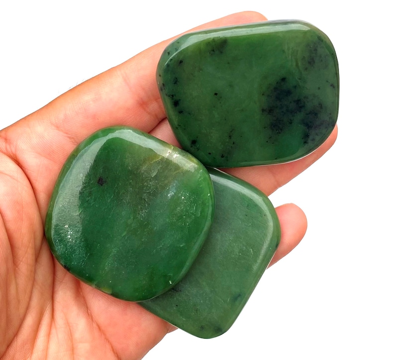 Green Nephrite Jade Tumble Sliced 300 Grams | Etsy