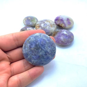 Beautiful Pink Hackmanite Palm Stone,hackmanite Palms,hackmanite ...