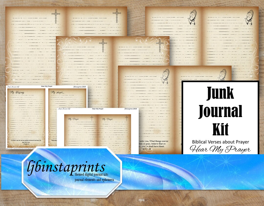 Hear My Prayer Journal Kit, Prayer Journal Kit, Faith Journal Kit ...