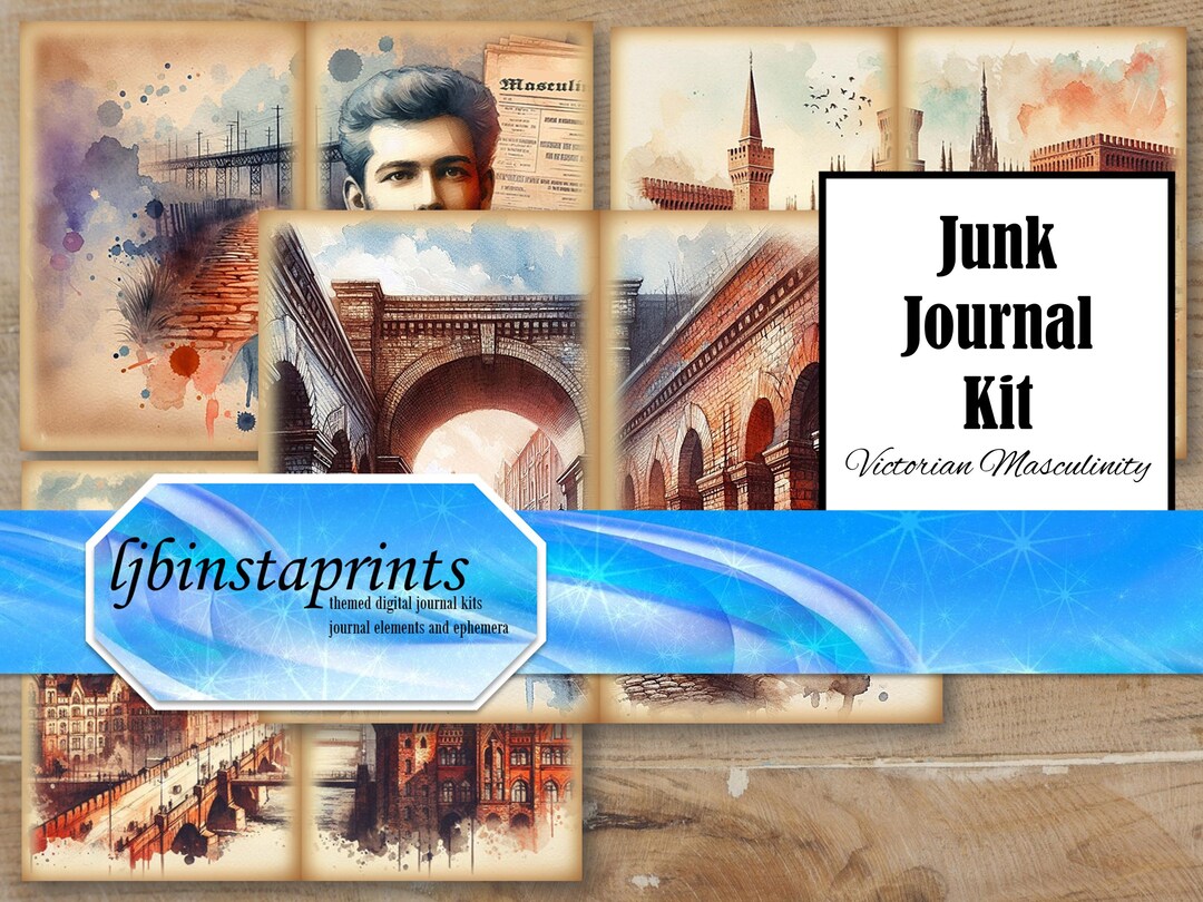 Victorian Masculinity Journal Kit, Masculine Journal Kit, Male Journal ...