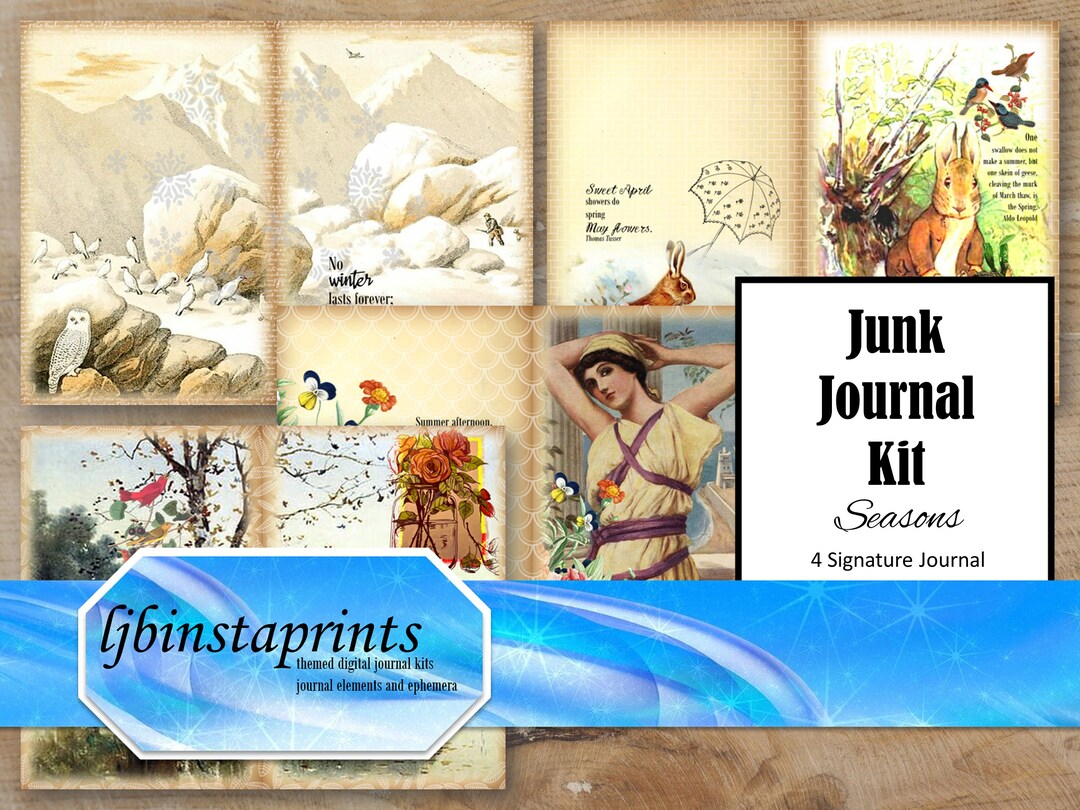 Seasons Journal Kit Winter Spring Summer Fall Journal Kit - Etsy