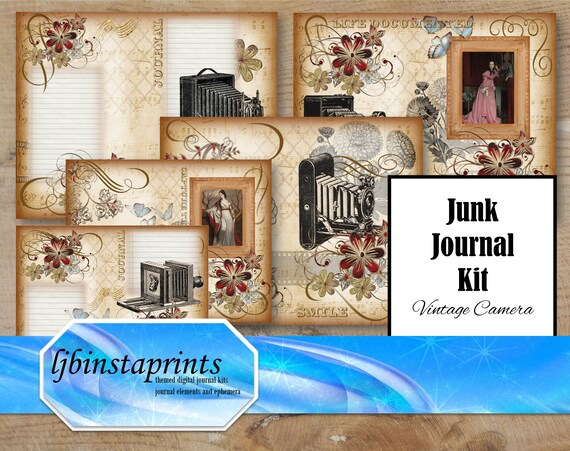 Vintage Camera Journal Kit Camera Journal Kit Camera Theme - Etsy