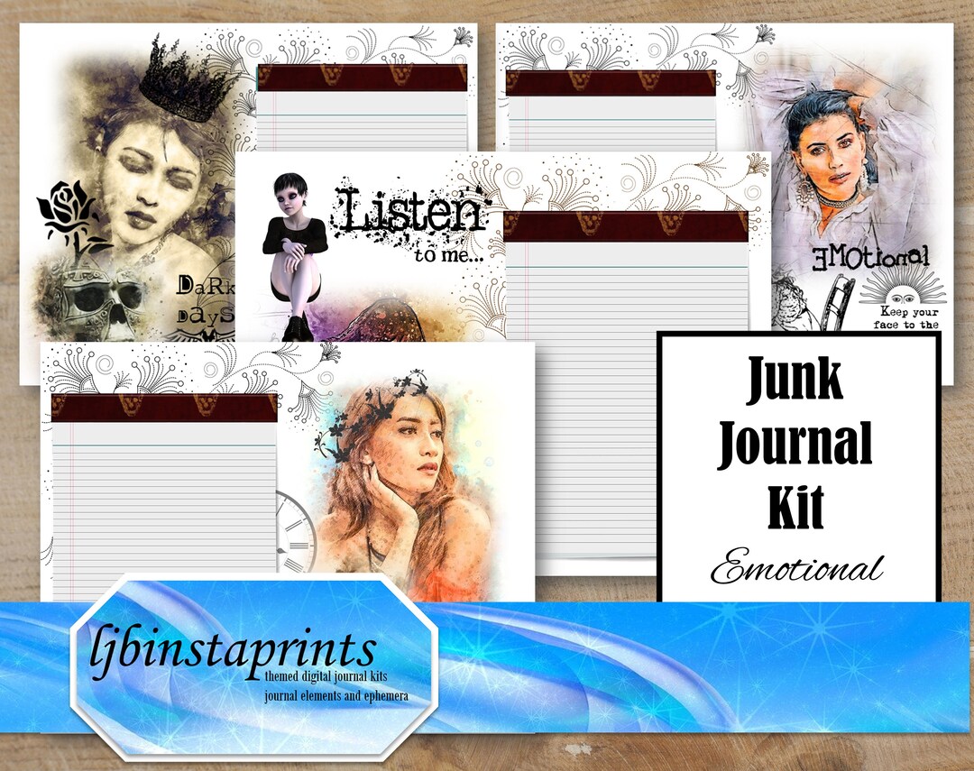 Emotional Journal Kit, EMO Journal Kit, Depression Journal Kit ...