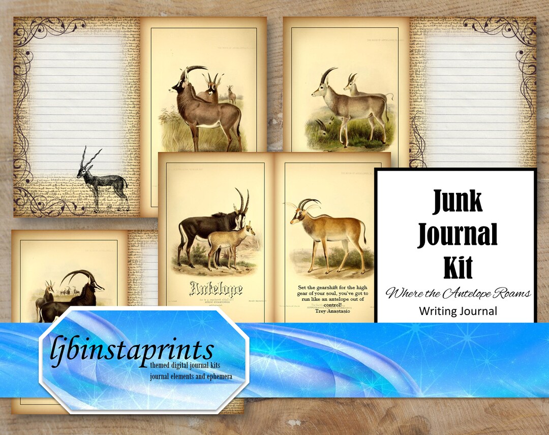 Where the Antelope Roam Journal Kit Antelope Journal Kit - Etsy