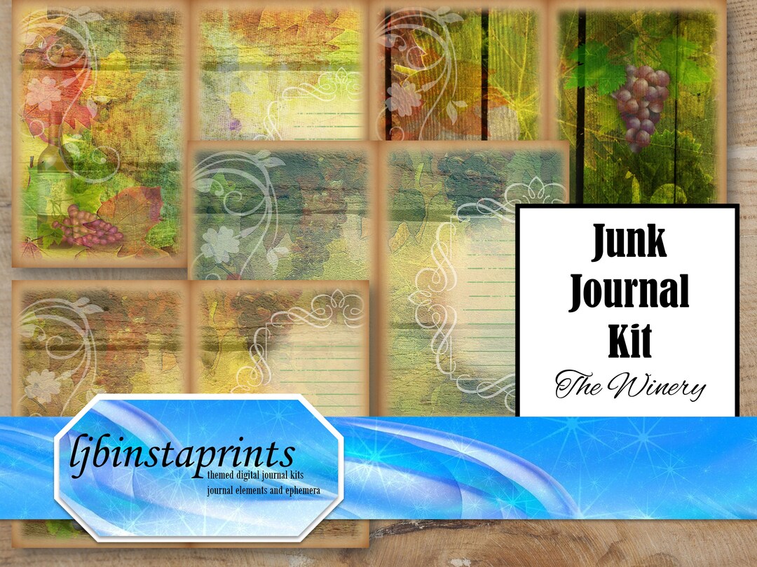 The Winery Journal Kit, Wine Journal Kit, Grapes Journal Kit, Wine ...