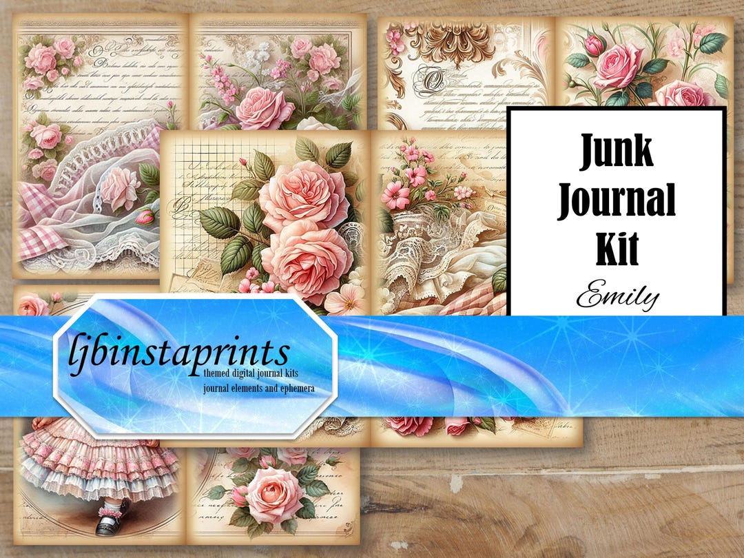 Emily Journal Kit, Floral Journal Kit, Floral Garden Journal Kit ...