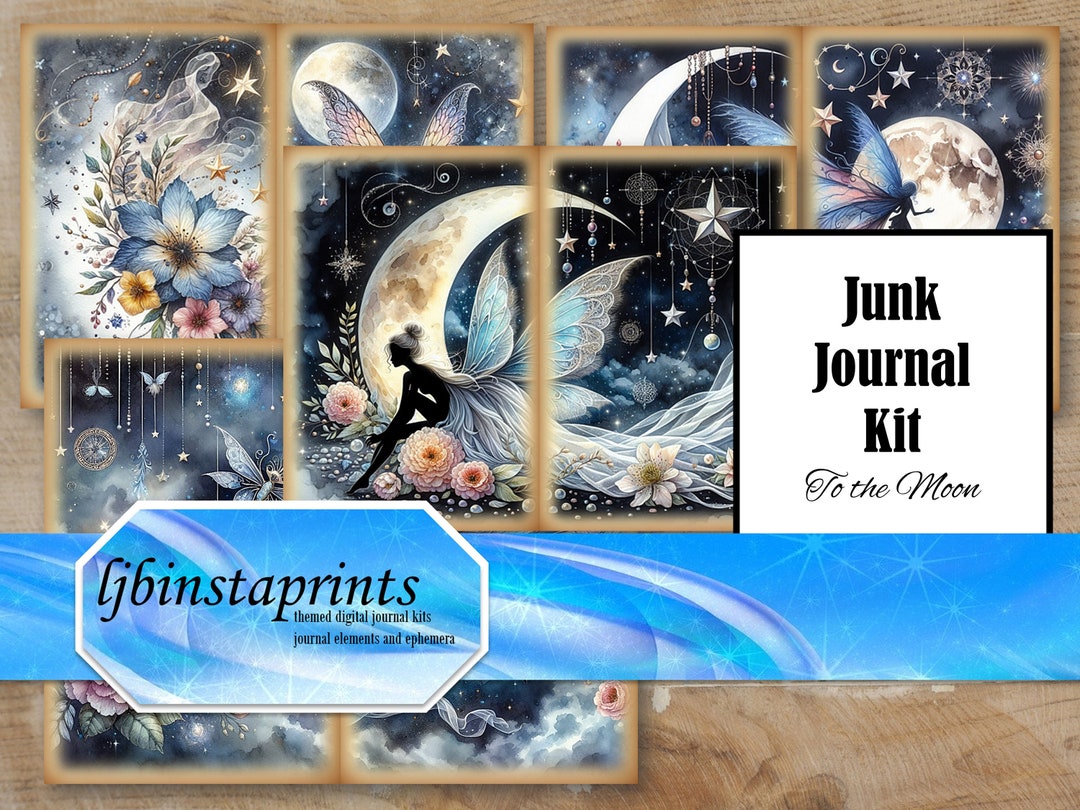 To the Moon Journal Kit, Moon and Fairies Journal Kit, Fairy Journal ...