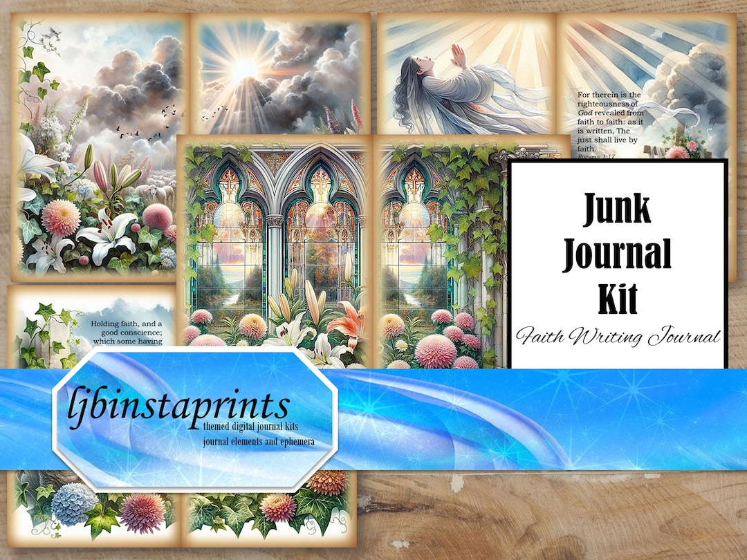 Faith Writing Journal Kit: Bible Verse DIY (digital Download) - Etsy