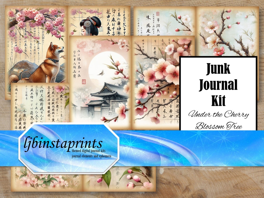 Under the Cherry Blossom Tree Journal Kit, Cherry Blossom Journal Kit ...