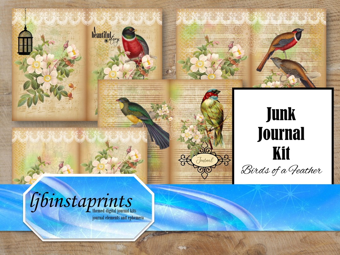 Birds of A Feather Journal Kit, Bird Journal Kit, Nature Journal ...