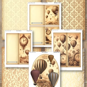 Hot Air Balloons Skinny Journal Kit, Skinny Journal Kit, Tall Journal ...