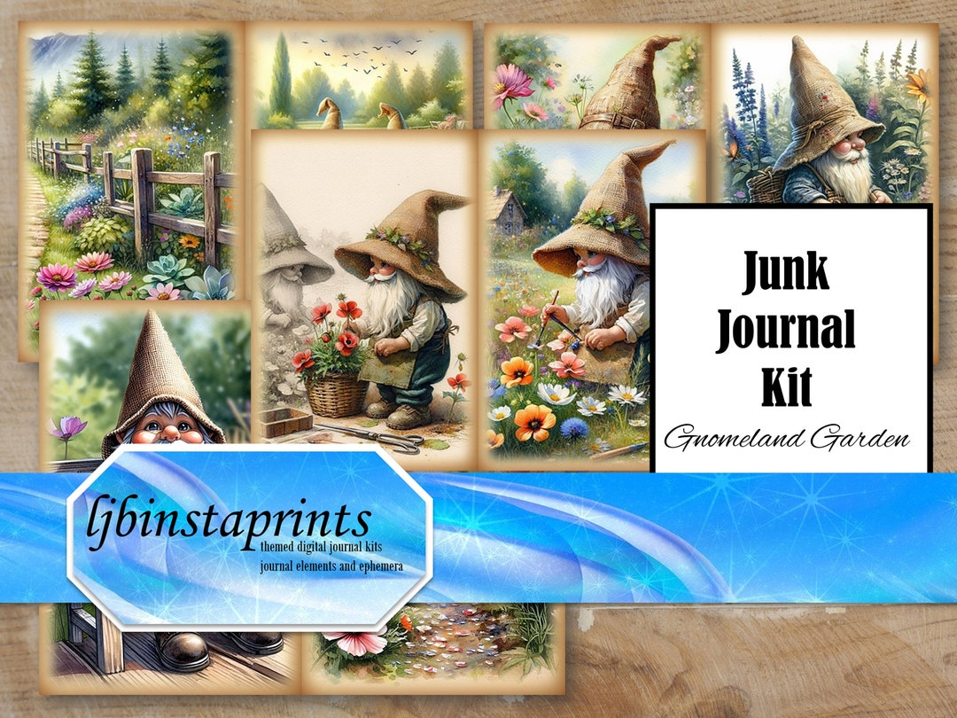 Gnomeland Garden Journal Kit, Fantasy Journal Kit, Mystical Journal Kit ...