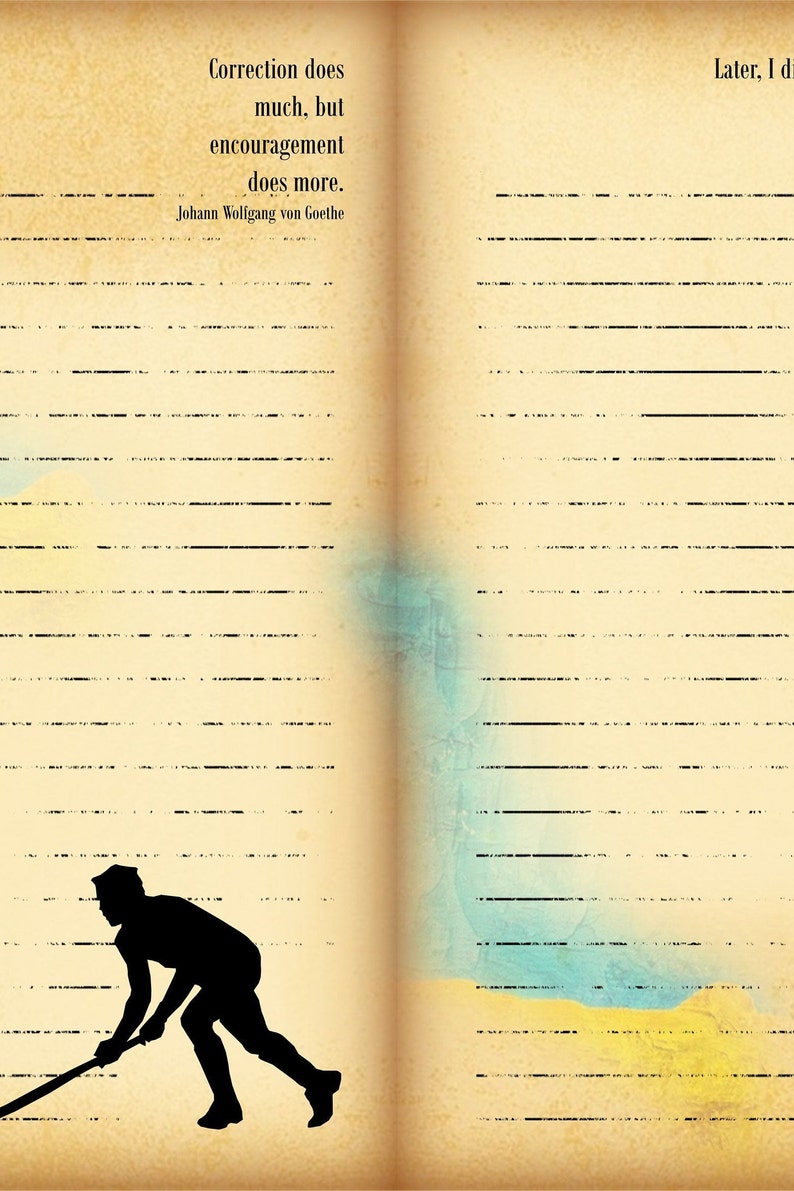 Sports Writing Journal Kit Sports Journal Kit Sports Lover | Etsy