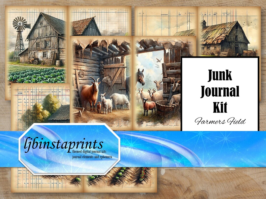 Farmers Field Journal Kit, Farming Journal, Farm Journal Kit, Junk ...
