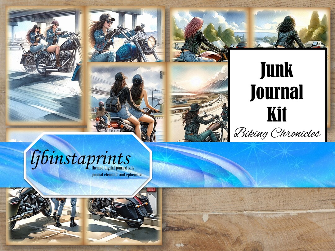 Biking Chronicles Writing Journal Kit, Female Bike Rider Journal Kit ...