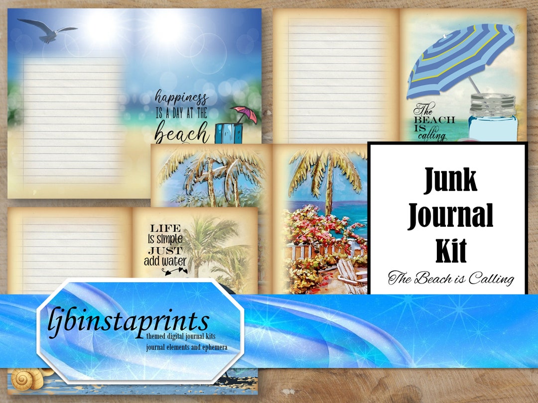 The Beach is Calling Journal Kit, Travel Journal Kit, Beach Travel ...