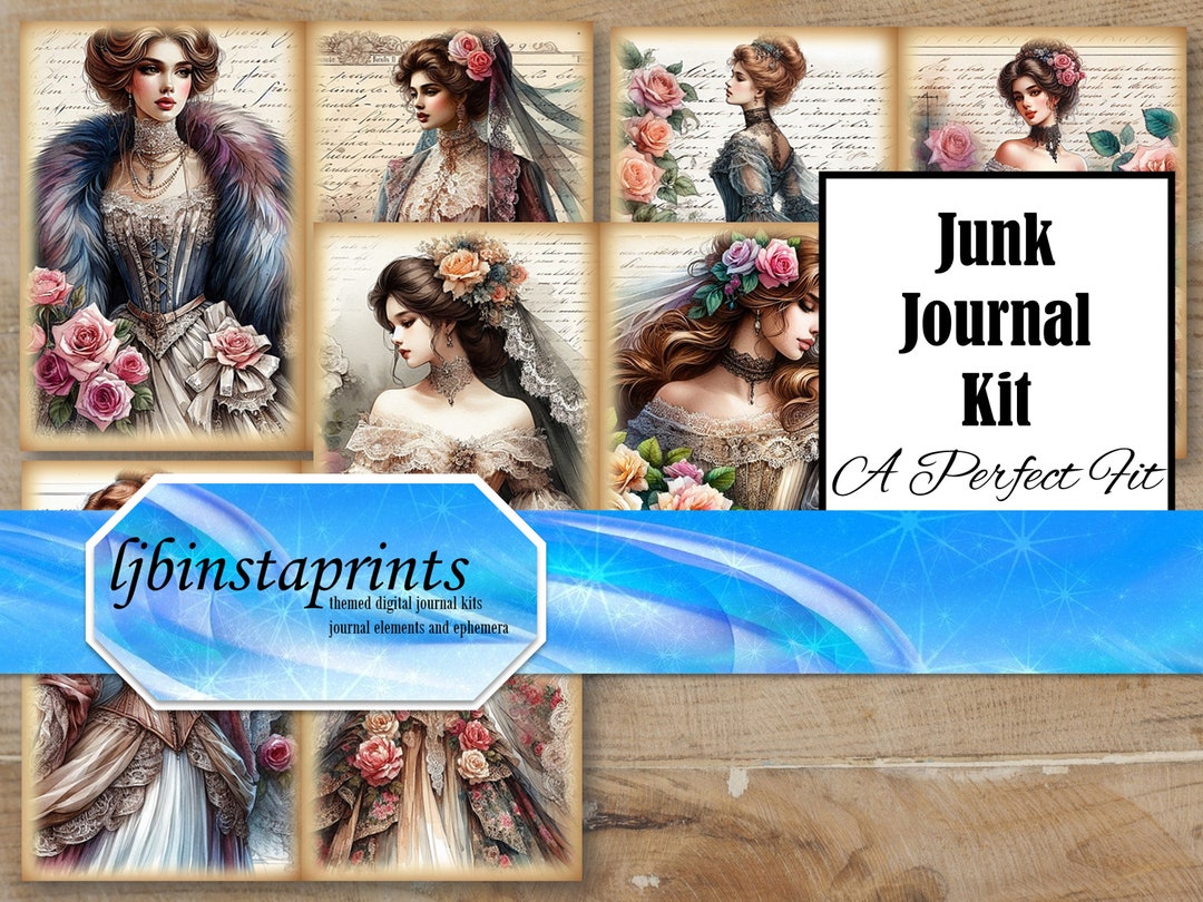 A Perfect Fit Journal Kit, Fashion Journal Kit, Vintage Fashion Journal ...