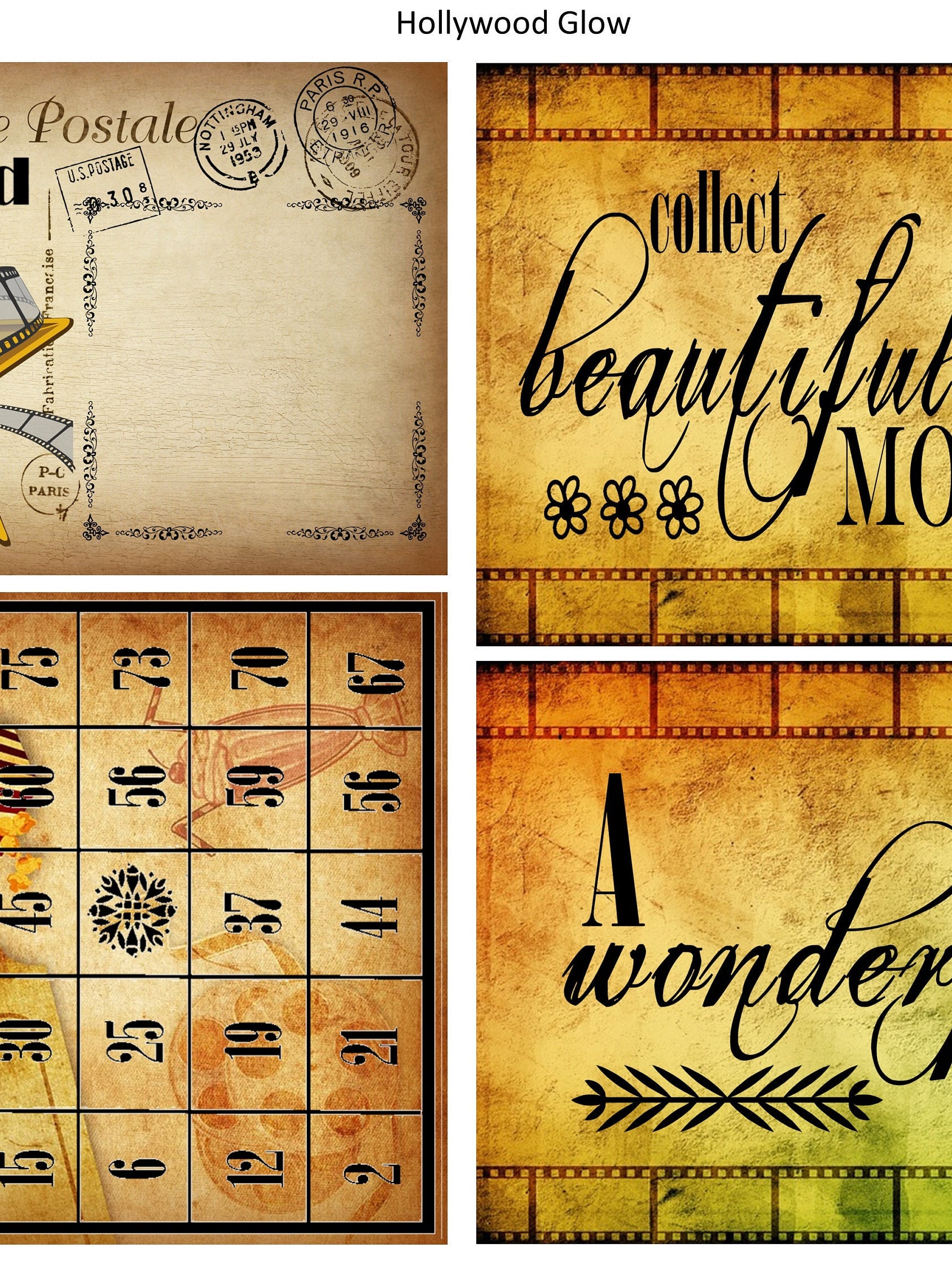 Hollywood Glow Journal Kit Vintage Movie Star Journal Kit | Etsy