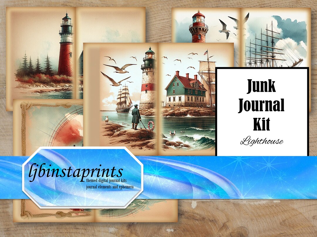 Lighthouse Journal Kit, Lighthouse Journal Starter Kit, Nautical ...