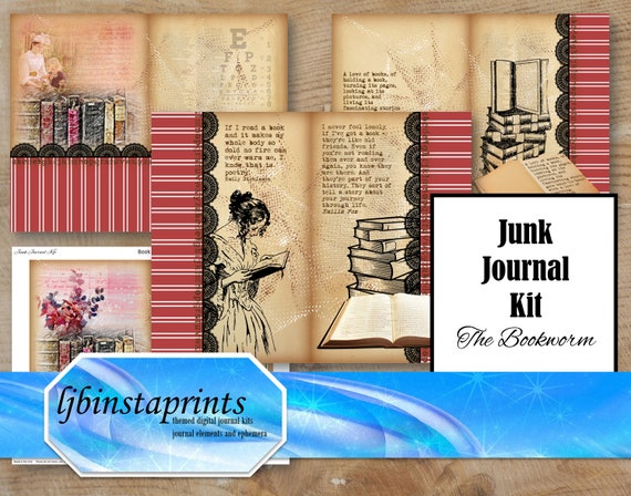 The Book Worm Journal Kit Teacher Journal Kit Reading - Etsy