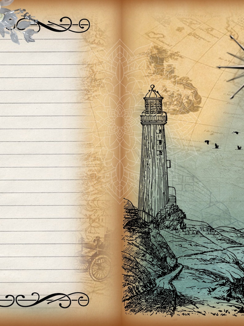 The Lighthouse Journal Kit Vintage Lighthouse Journal Kit - Etsy