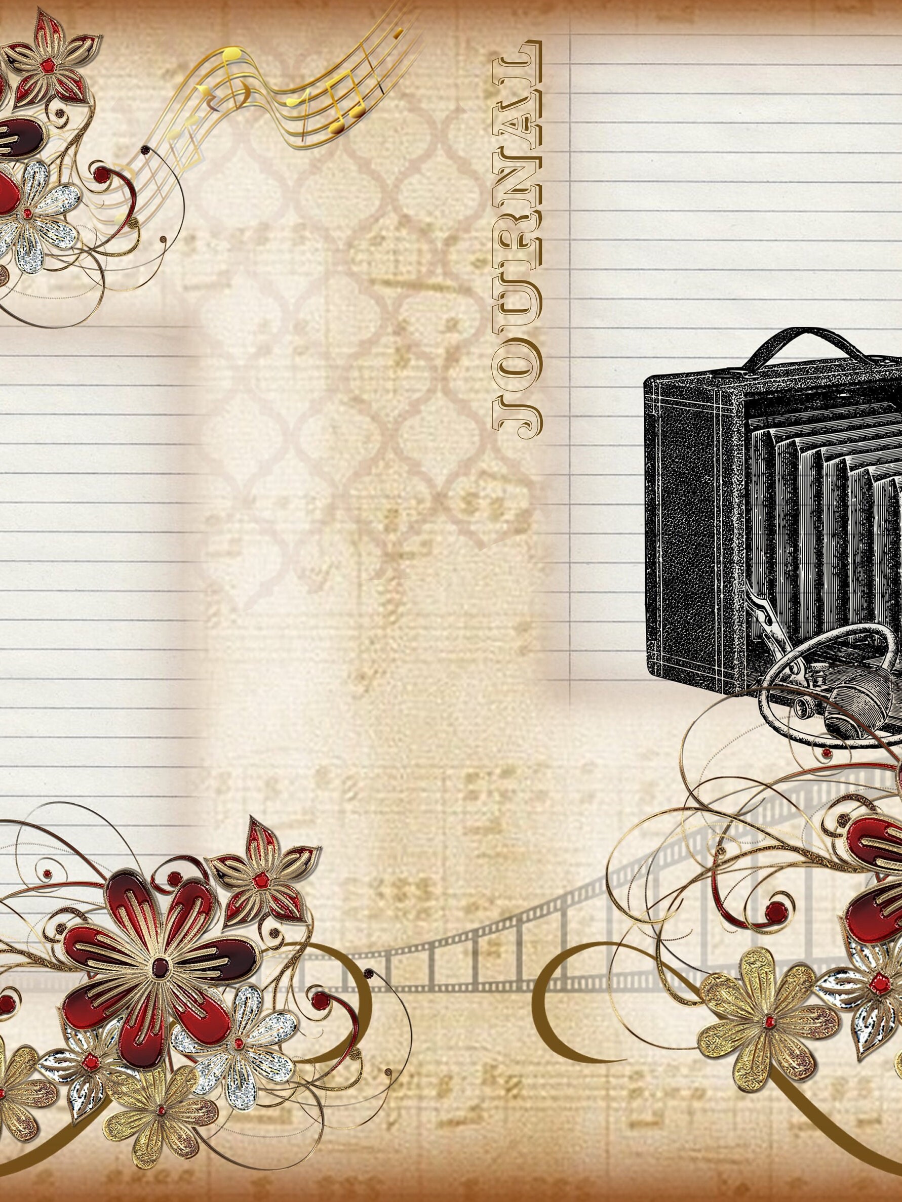 Vintage Camera Journal Kit, Camera Journal Kit, Camera Theme Journal ...