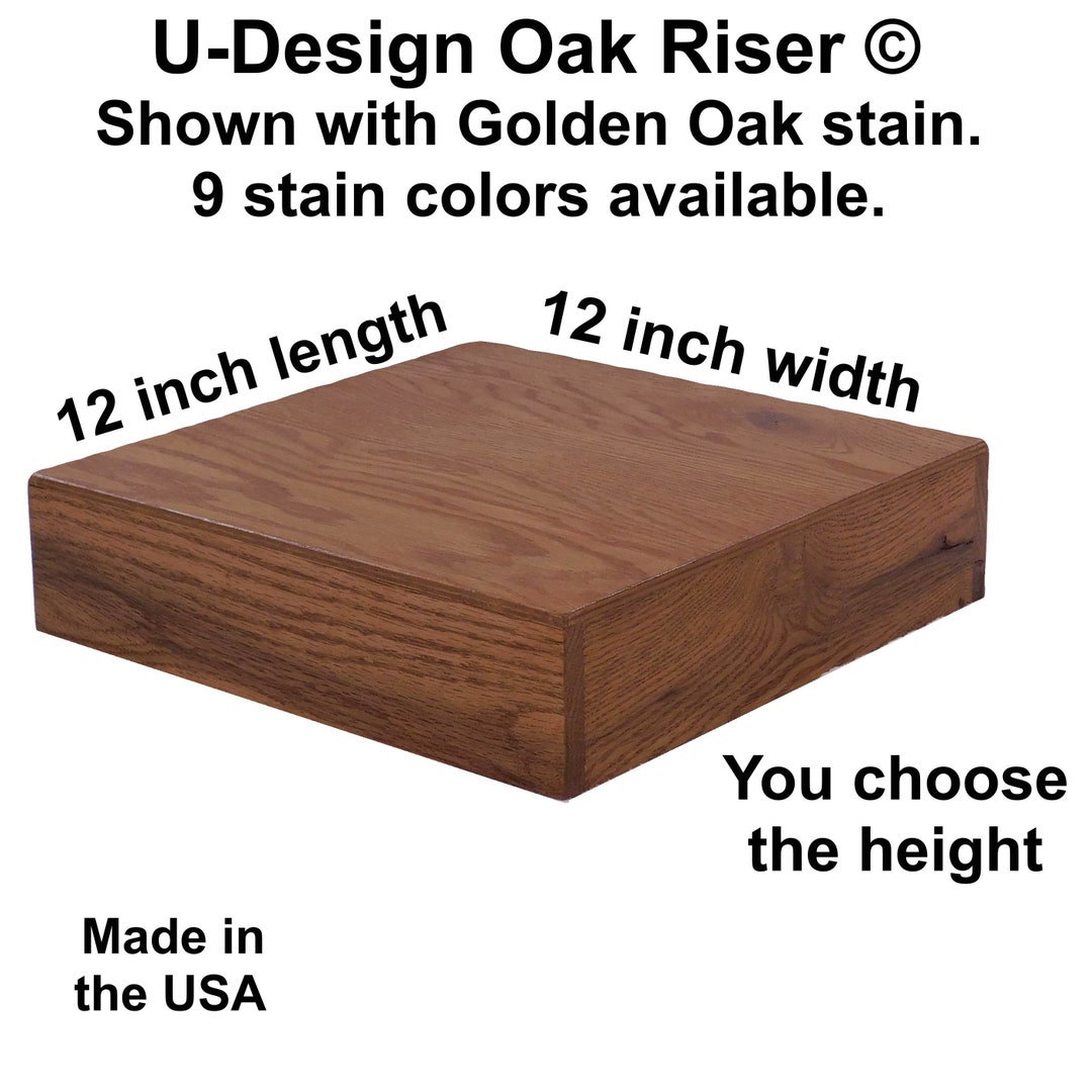 Oak Riser 12 X 12, You Choose the Height, Plinth, Centerpiece, Wedding ...