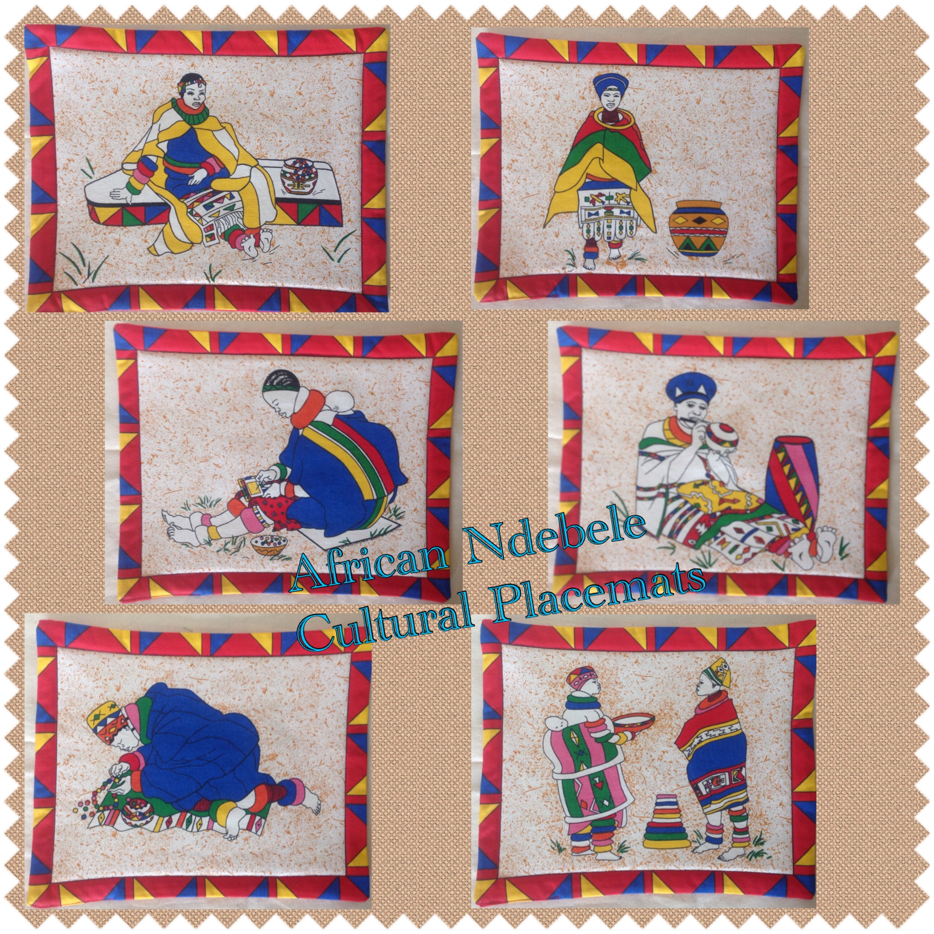 African Ndebele Print Placemats - Etsy UK