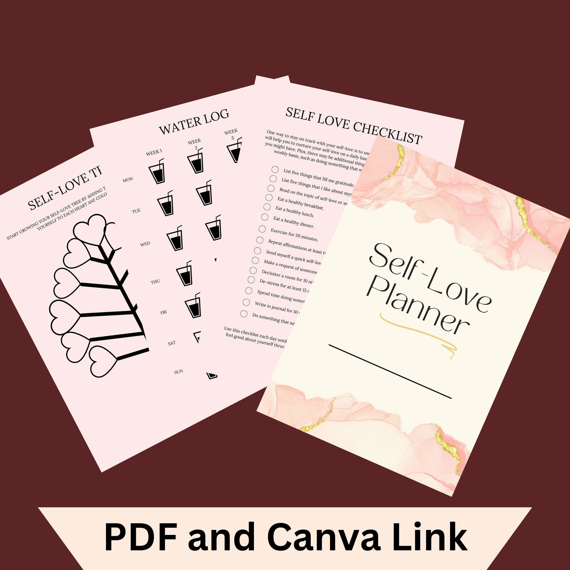 Self-love Planner: Digital Download Workbook Pages - Etsy