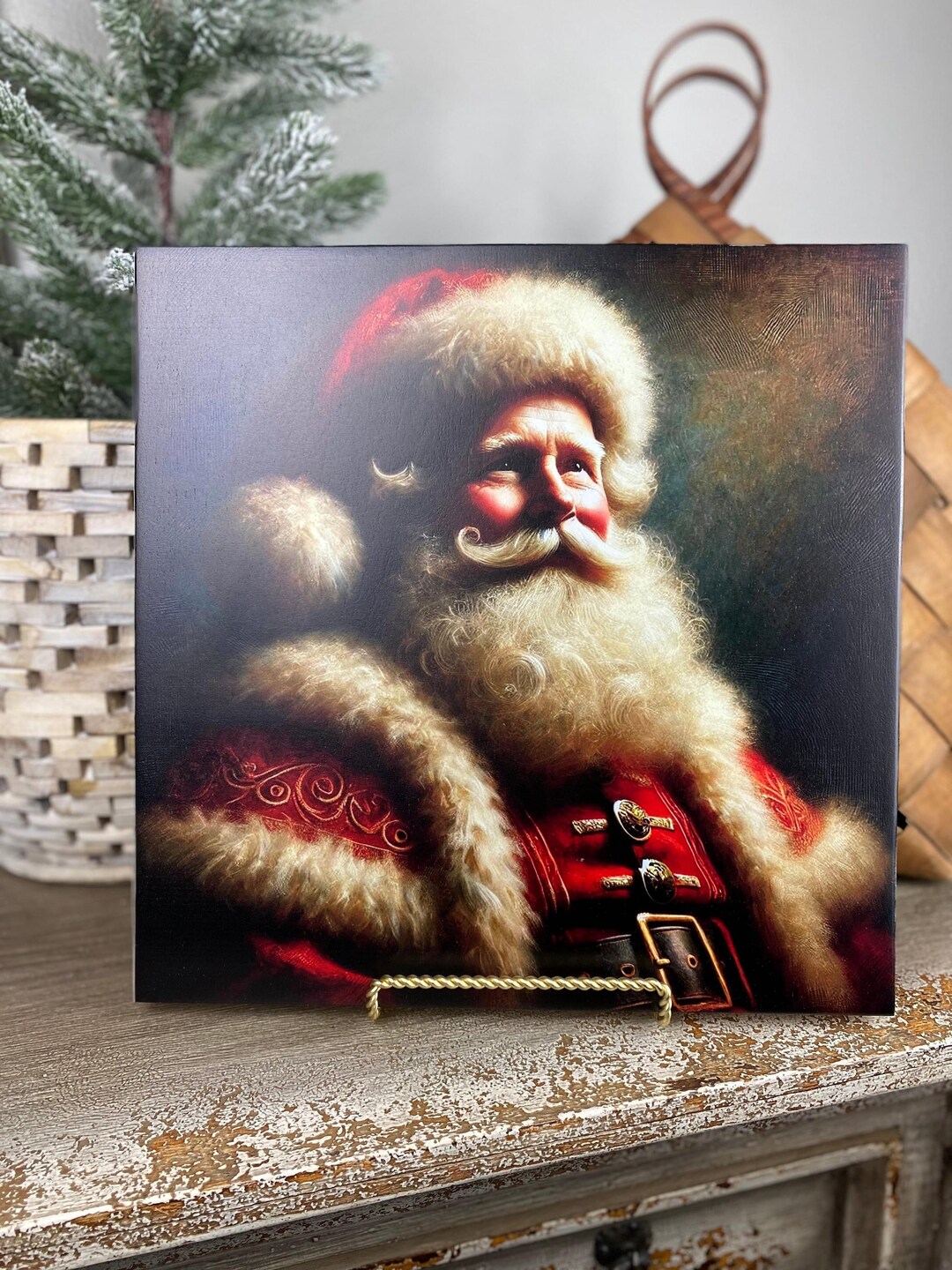 The Classic Santa Portrait Photo Board - Etsy