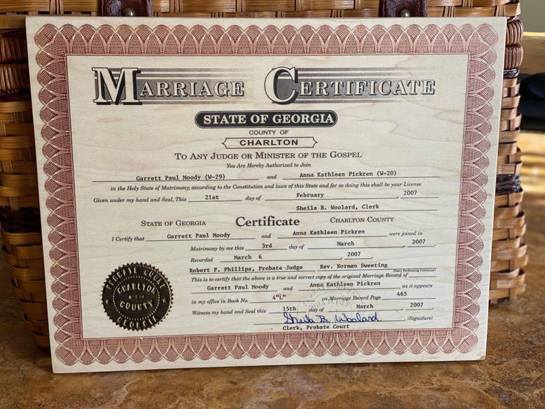 Marriage Certificates on Wood - Etsy