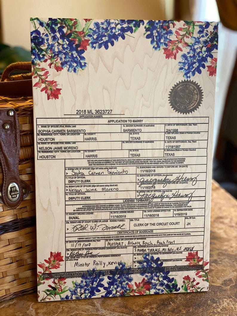 Marriage Certificates on Wood - Etsy