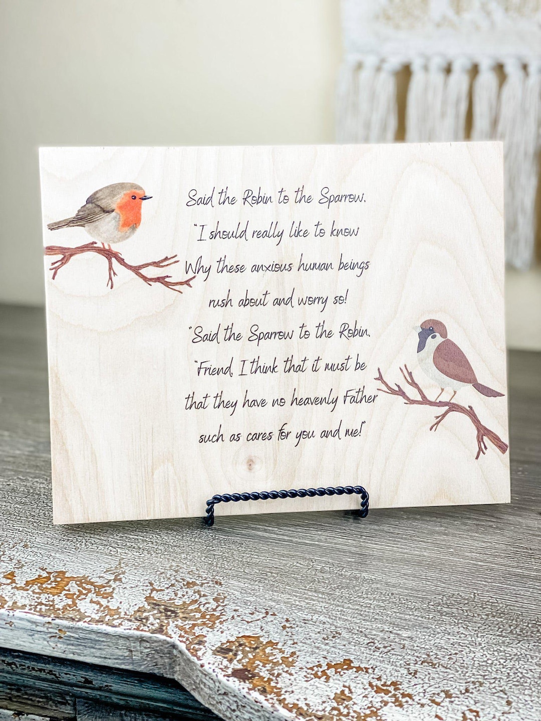 Said the Robin to the Sparrow" Photo Board - Etsy