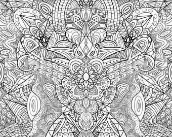 Printable Coloring Page Abstract - Etsy