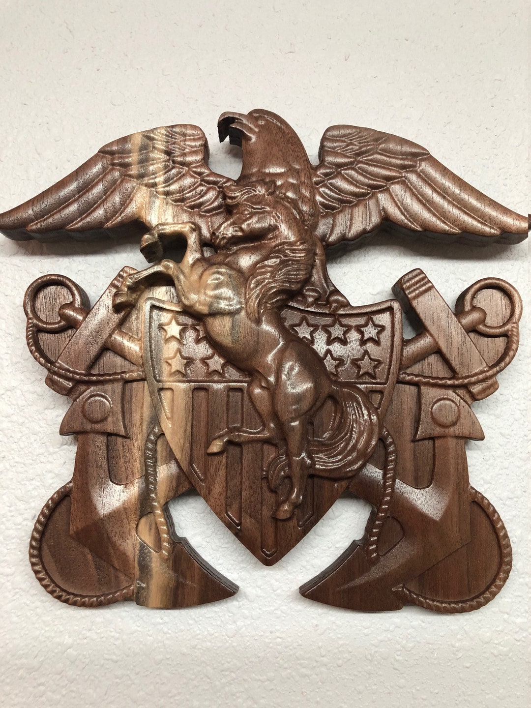 US Navy LDO/CWO Mustang Carving - Etsy