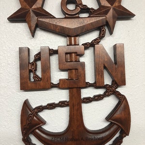 USN Master Chief Petty Officer Anchor MCPO - Etsy