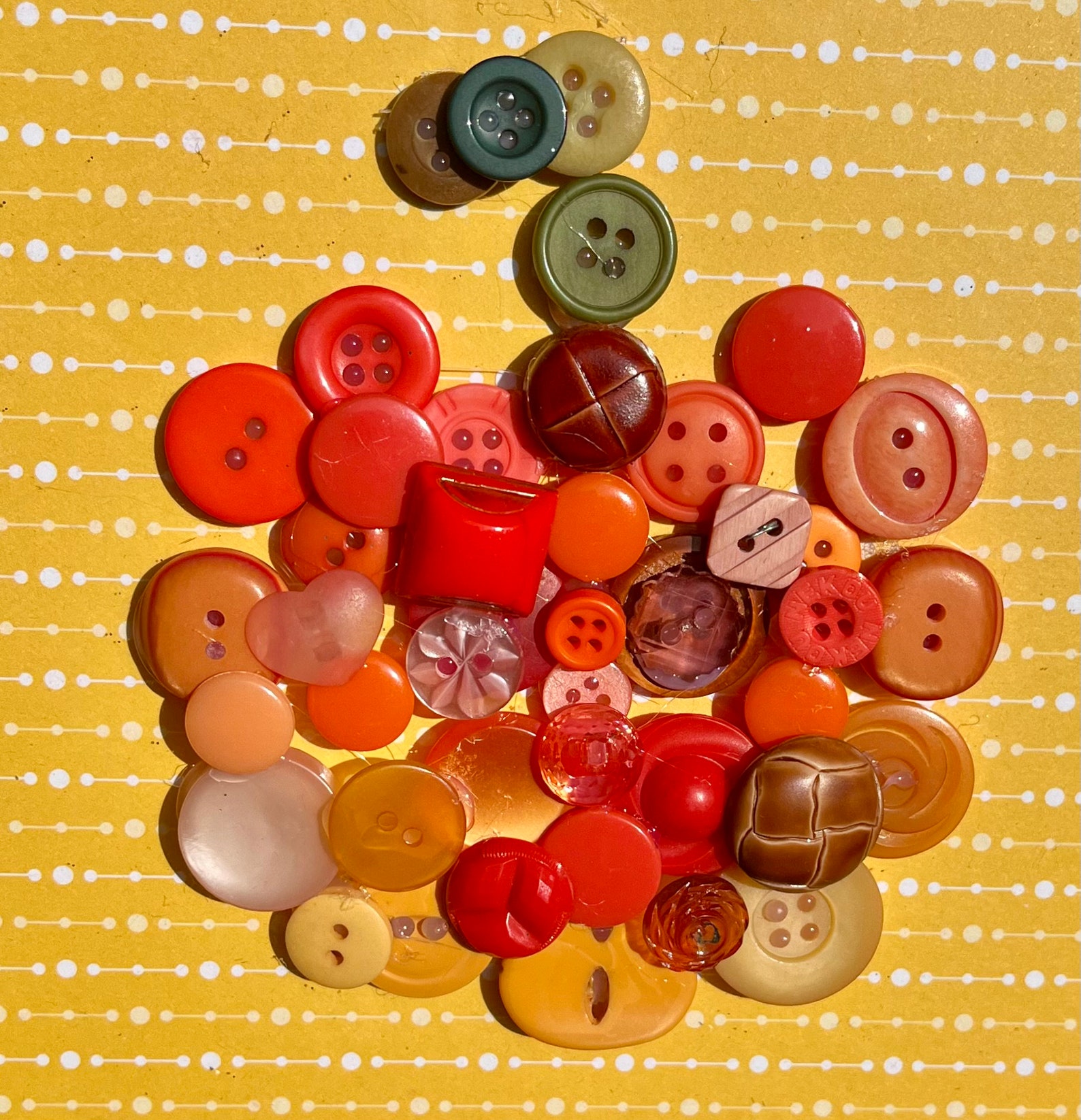 Pumpkin Button Art - Etsy