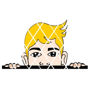 Peek-a-boo svgPeeking svg BoyPeeking svg cut fileBoy | Etsy