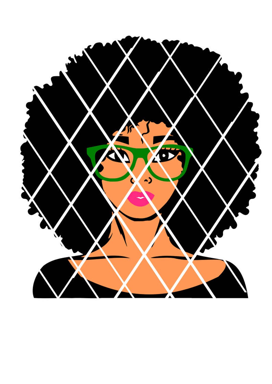Afro Hair Lady Svg, Natural Hair Svg,silhouette Cut File,african ...