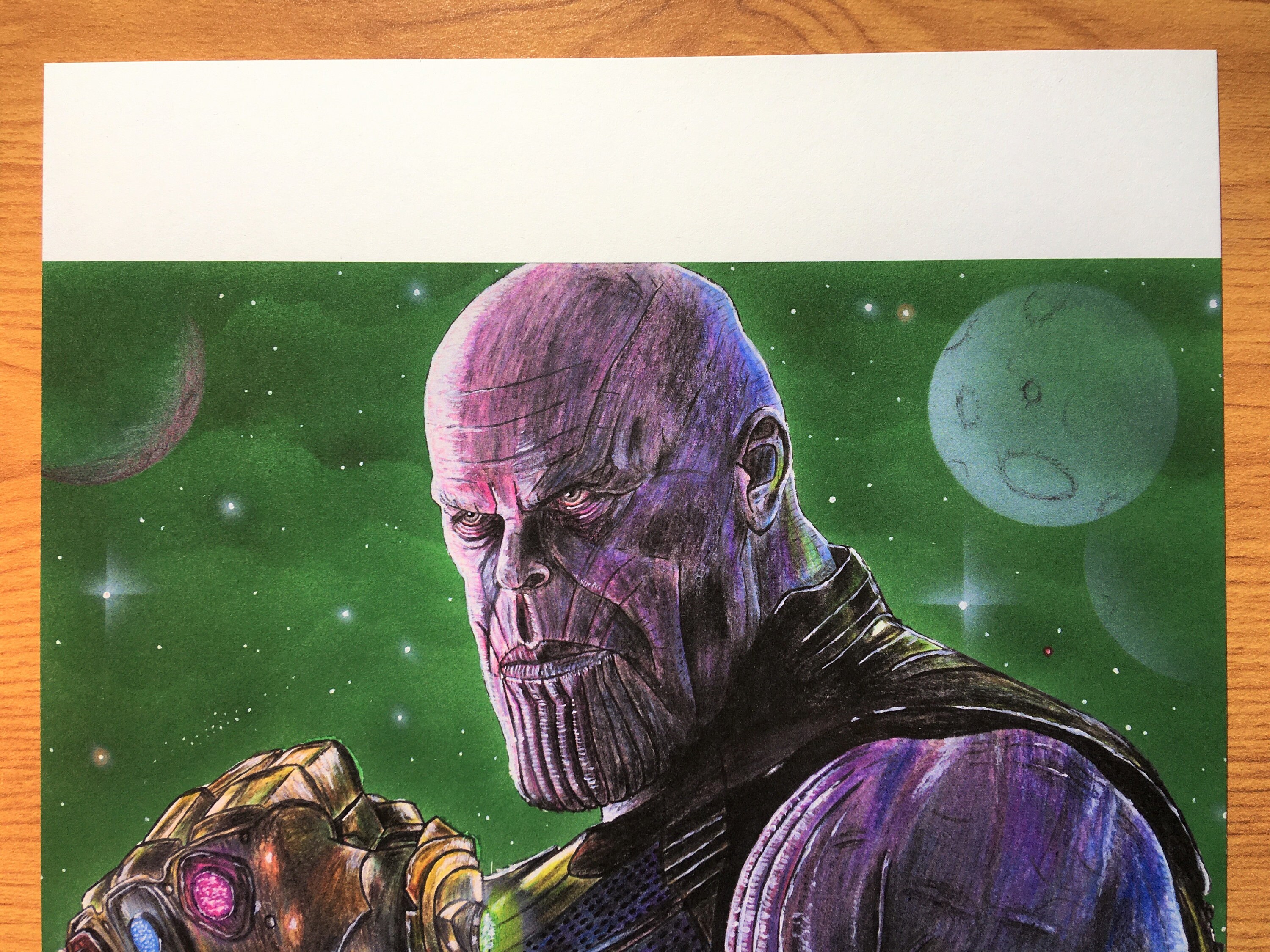 Thanos Art Print A4 Marvel Art Print Thanos Drawing - Etsy