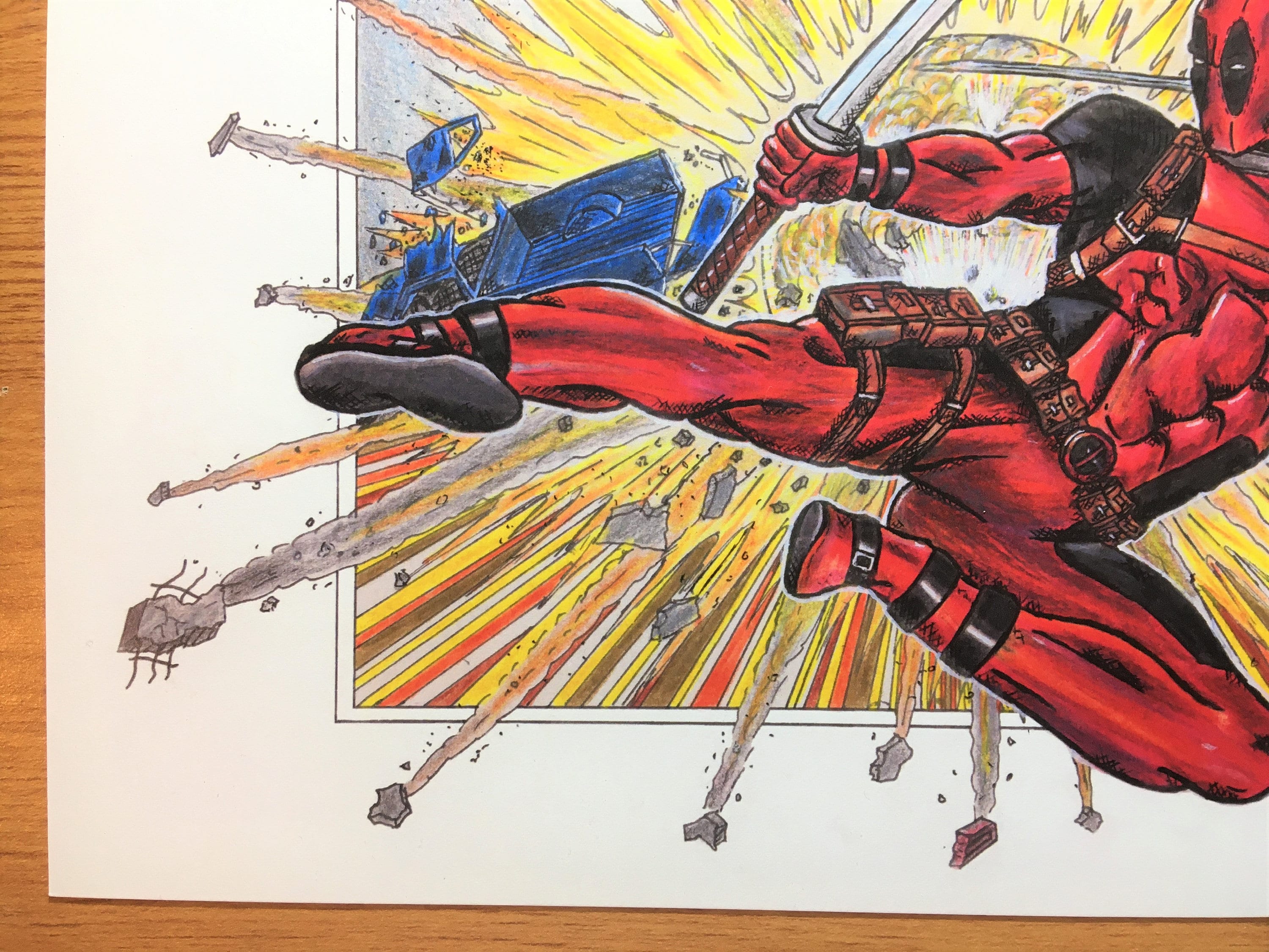 Deadpool Art Print A4 Original Artist Print Marvel Gift - Etsy