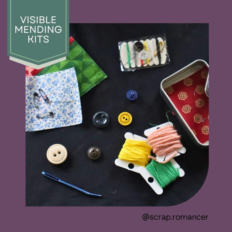 Compact Visible Mending Kit Perfect for On-the-go Repairs - Etsy