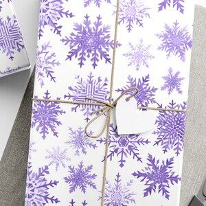 Wrapping Paper Christmas Snowflake Wrapping Paper Peri Lavender Purple ...