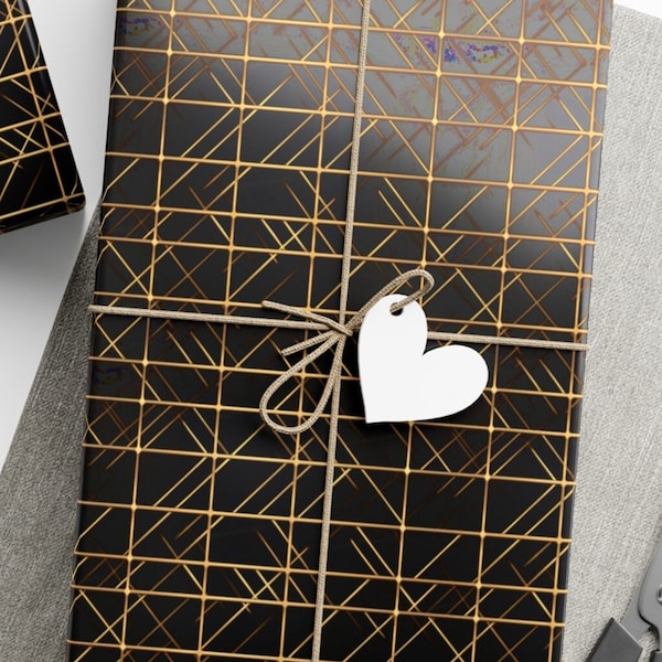 Grid Wrapping Paper - Etsy